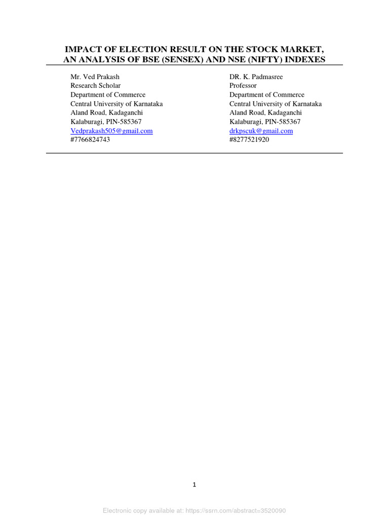 Election Results' Impact on Indian Stocks | PDF | Stock Market | Stocks