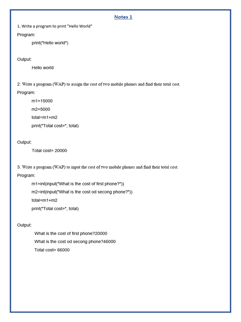Basic Python programs(2) | Download Free PDF | Body Mass Index