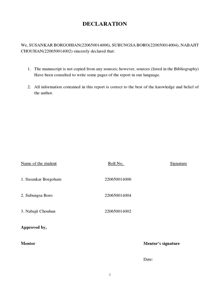 Social Internship (Declaration) | Download Free PDF | Homelessness ...