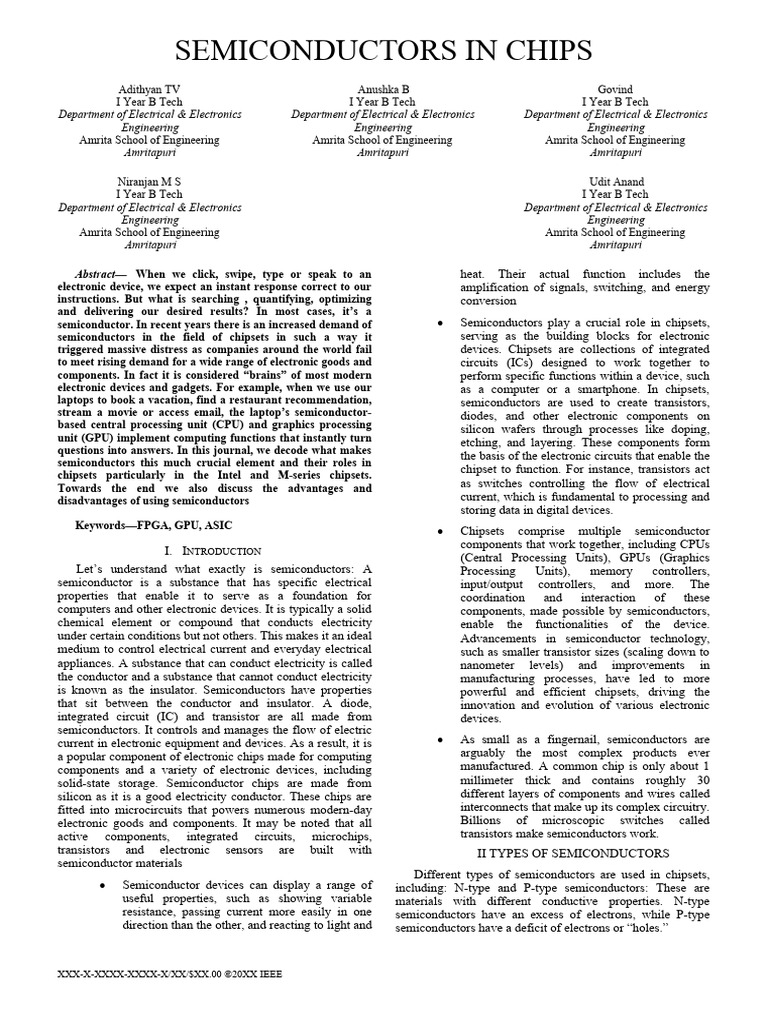 Semiconductor in Chips | Download Free PDF | Semiconductors | Doping (Semiconductor)