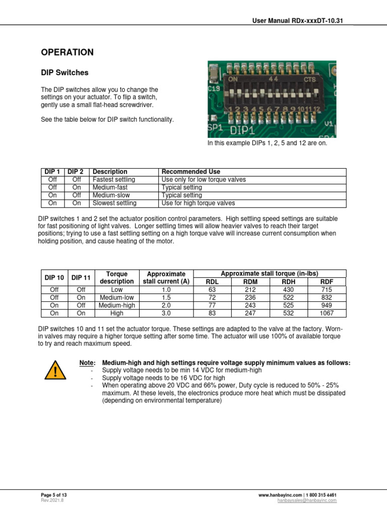 Hanbay Electric Actuators Page 5_6 | Download Free PDF | Actuator | Valve
