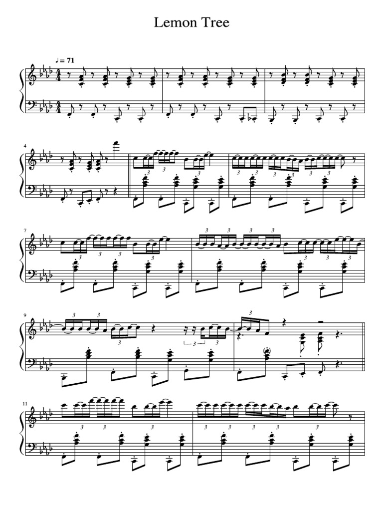 Lemon Tree - Fools Garden | PDF