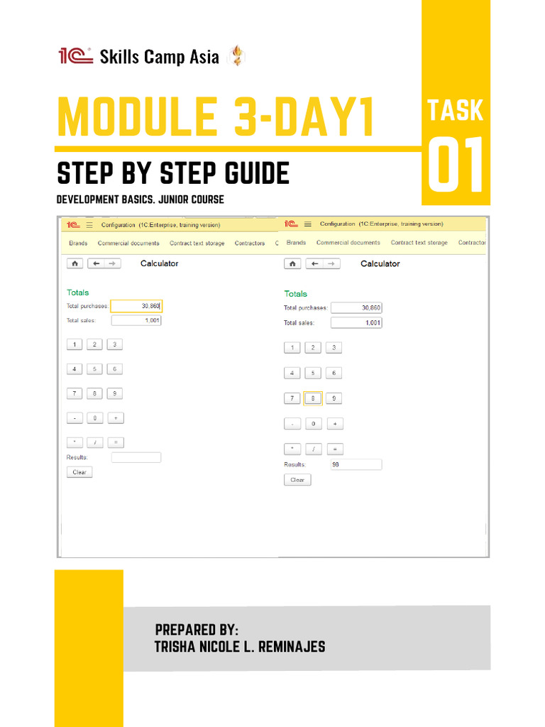 Module3 Day1 Task1 StepByStepGuide Trisha | PDF | Calculator | Databases Module3 Day1 Task1 StepByStepGuide Trisha | PDF | Calculator | Databases