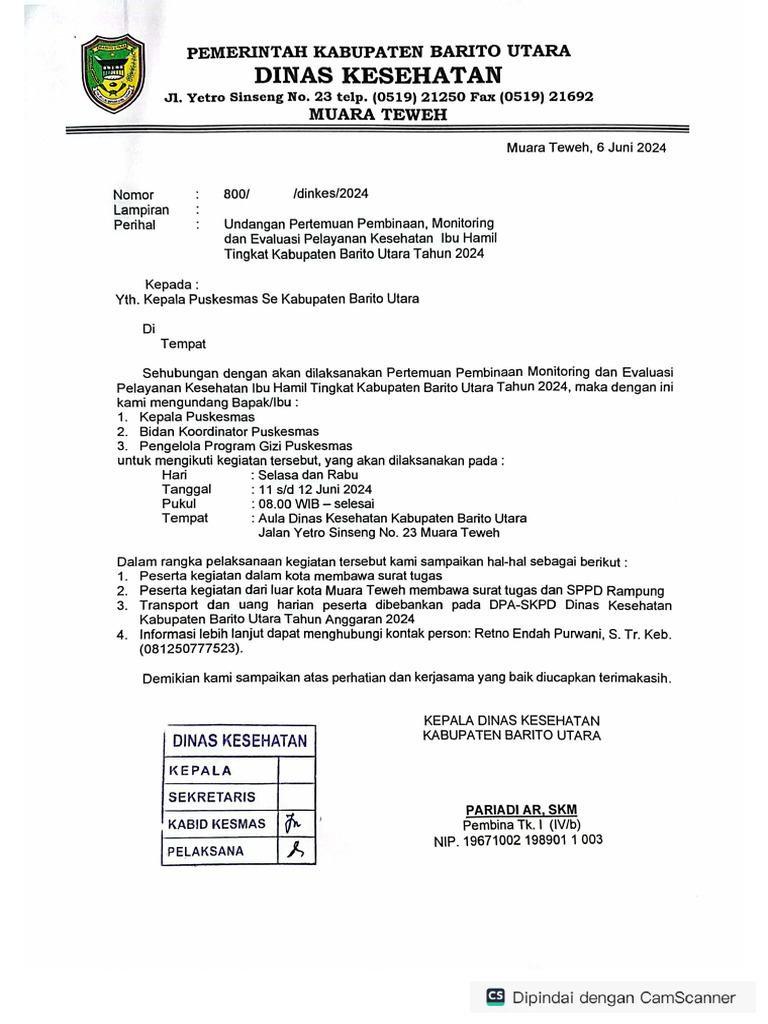 Draft Undangan Pertemuan | PDF