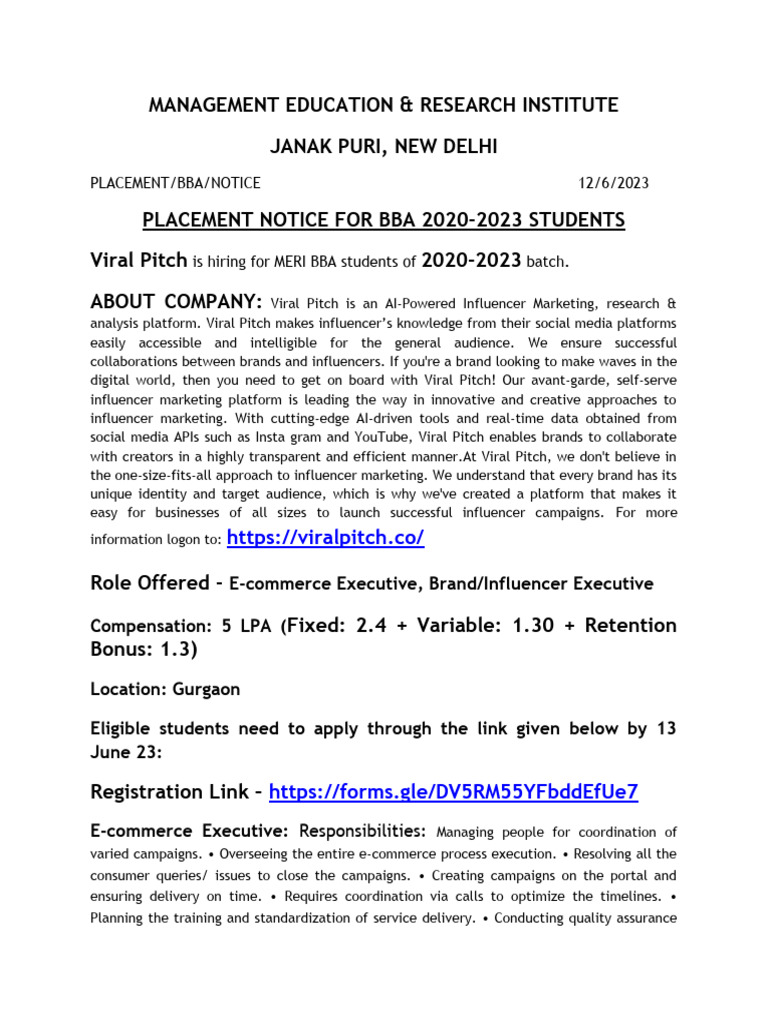 viral pitch BBA 23 IPU | PDF | Brand | Marketing