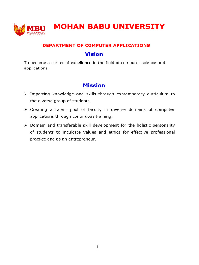 Mohan Babu University: Vision | Download Free PDF | Malware | Computing