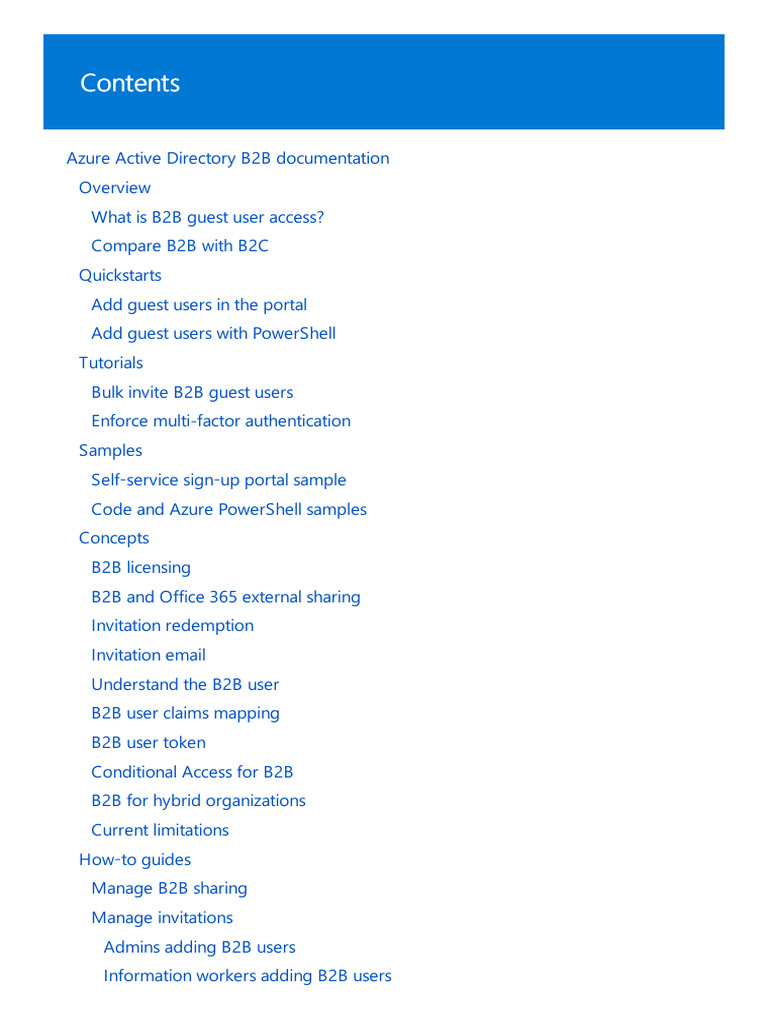 Azure Ad b2b | PDF | Microsoft Azure | Active Directory