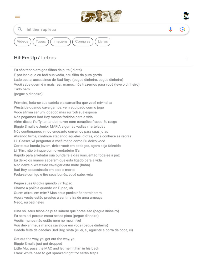 Hit Them Up - Tradução - Pesquisa Google | PDF | Songs Written | Singles
