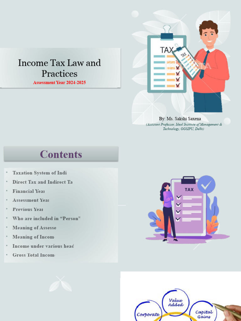 Introduction To Income Tax | PDF | Taxes | Fiscal Year