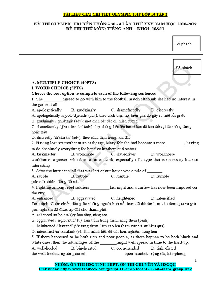 11.đê Thi TH Olympic 2018 | PDF