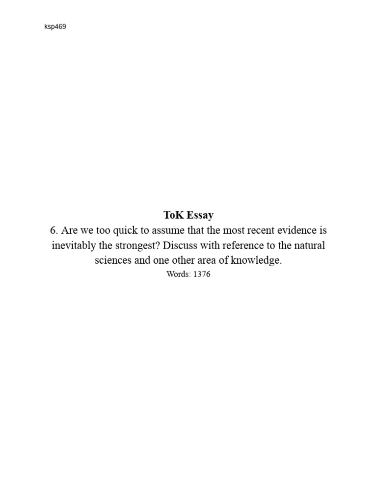 Emerging Tok Essay Final Pdf Knowledge Essays