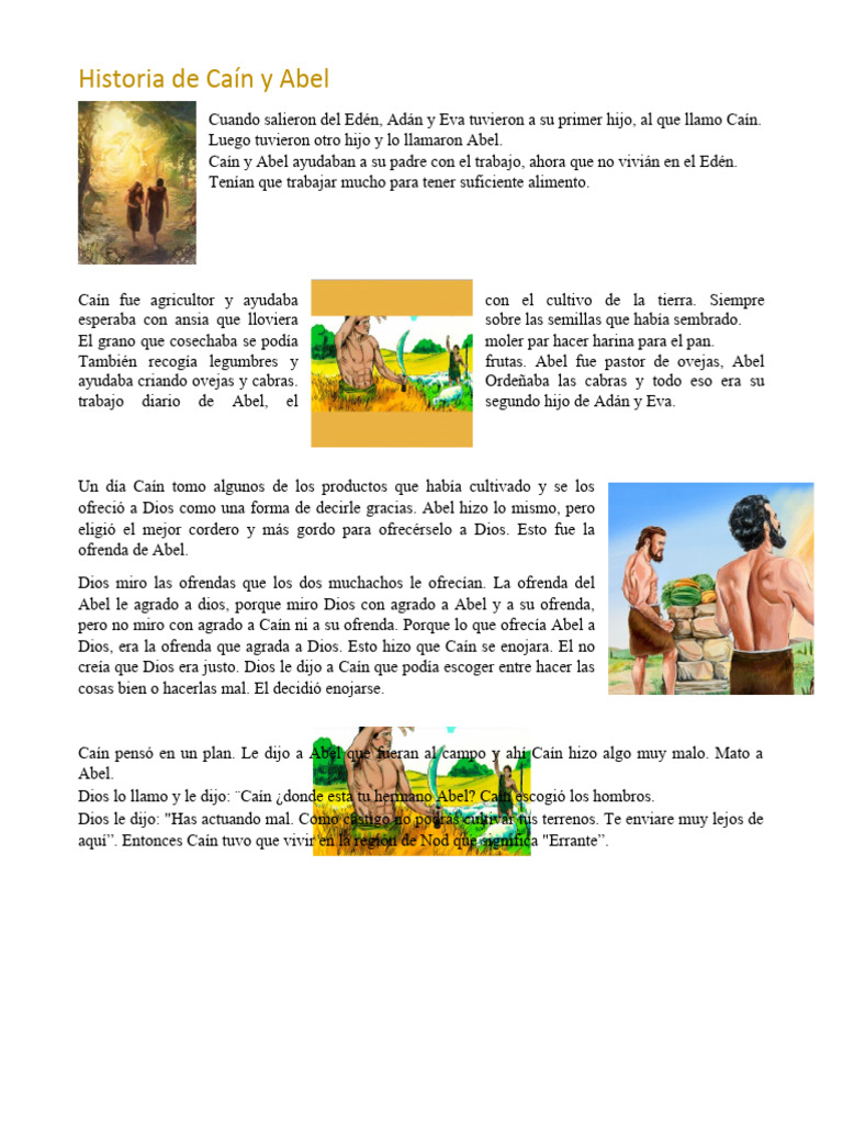 Historia de Caín y Abel, Gustavo Somarriba #13 | PDF