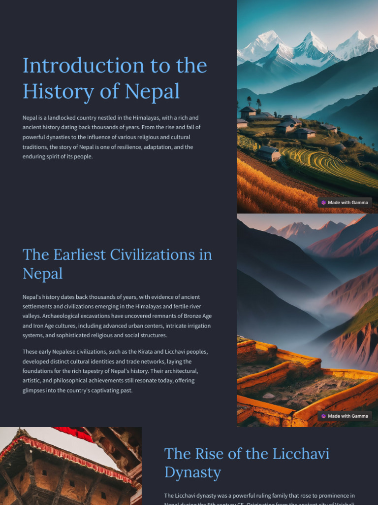 Overview of Nepal's Historical Journey | PDF | Nepal | Kathmandu