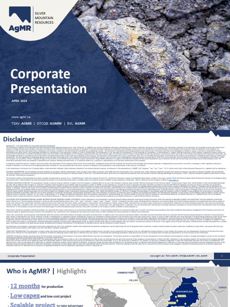 Investor Brief: Silver Mountain | PDF | Risk | Securities Act Of 1933