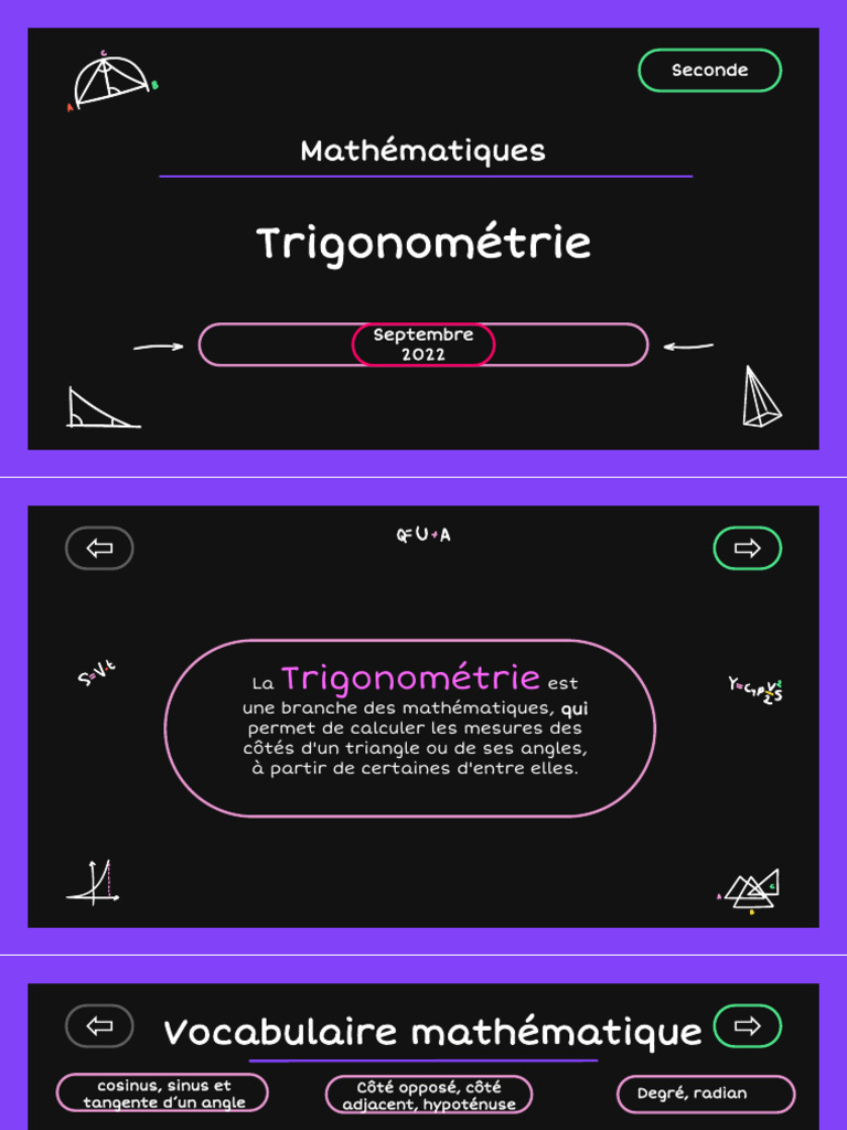 Cours de trigonométrie en seconde | PDF | Fonction trigonométrique ...