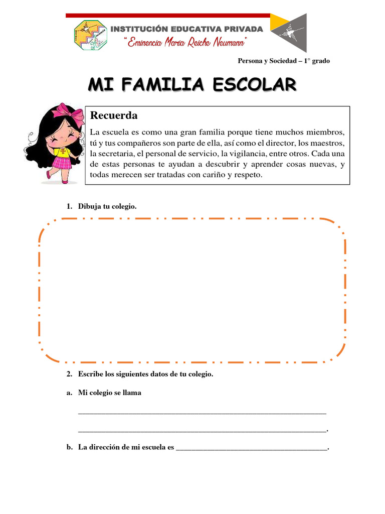 Mi familia escolar | PDF | Escuelas | Aprendizaje