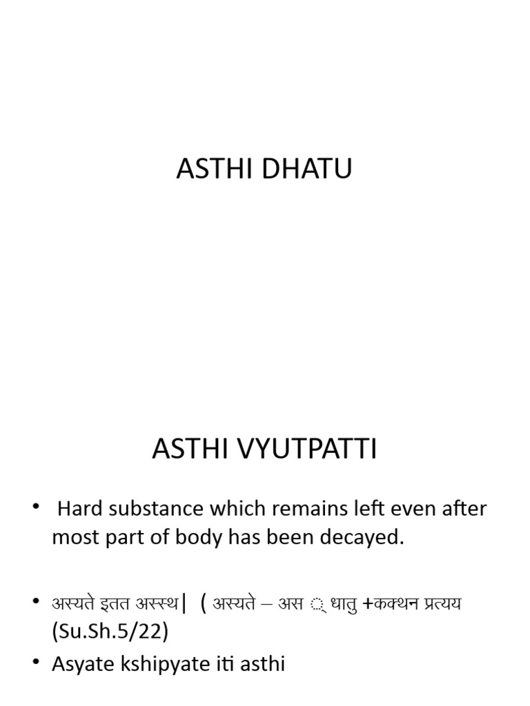 Asthi Dhatu | PDF | Anatomy