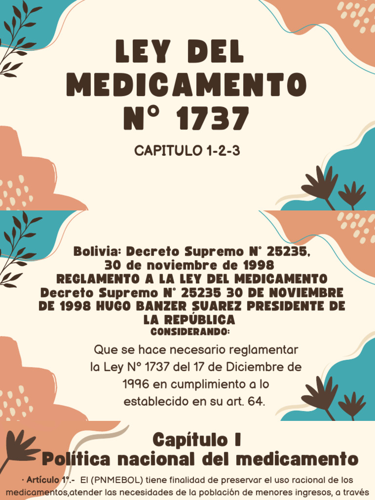 LEY DEL MEDICAMENTO CAP 1,2,3 | PDF