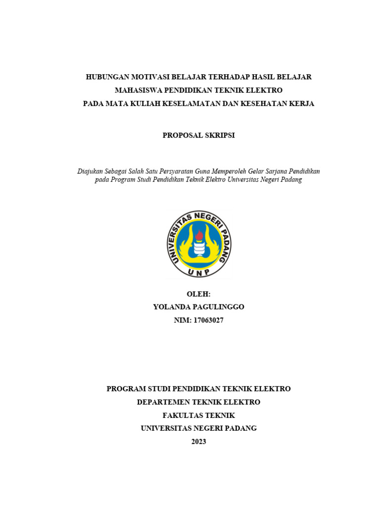 BAB 1 Proposal | PDF | Sains & Matematika