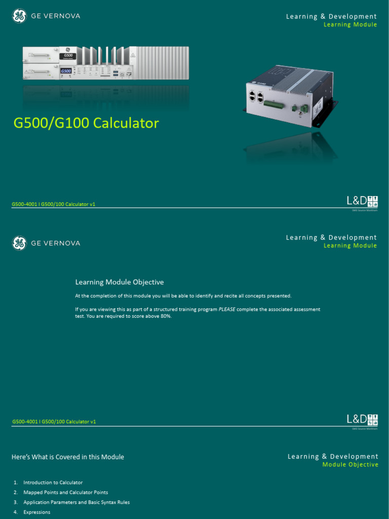 G500-4001 L G500 G100 Calculator v1 | PDF | Parameter (Computer ...