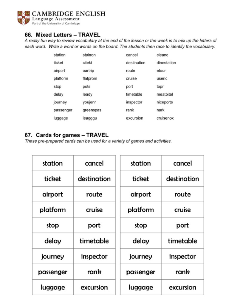 Travel Wordlist | PDF