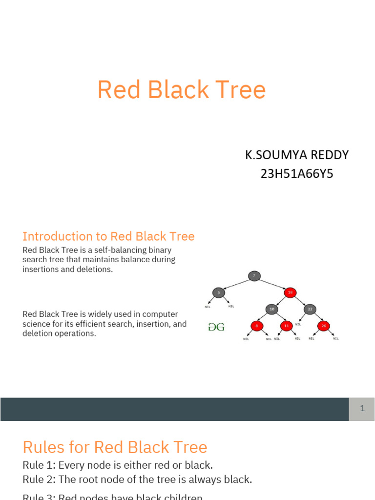Red - Black - Tree (1) 1 | PDF | Algorithms And Data Structures | Computer Programming