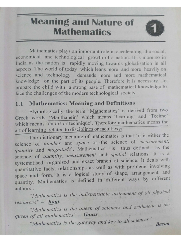 CPS 2a Nature of Mathematics Unit 1 | PDF