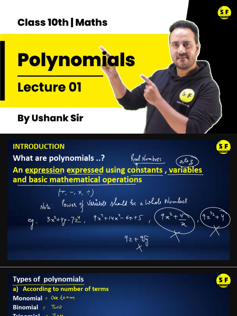 What Are Polynomials ..?: An Expression Expressed Using Constants ...