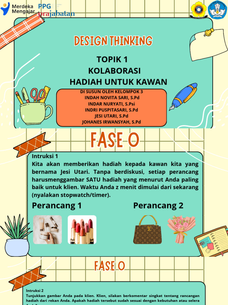 Topik 1 - Ruang Kolaborasi Design Thinking. Kel 3 | PDF