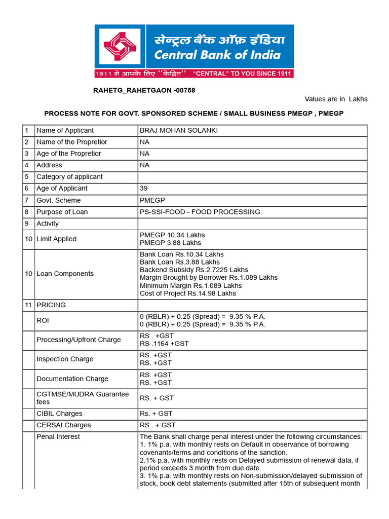 Process Note - Kesariya Restaurant | PDF | Finance & Money Management ...