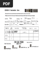 COVID-19 Vaccination Card Template | PDF | Self-Improvement