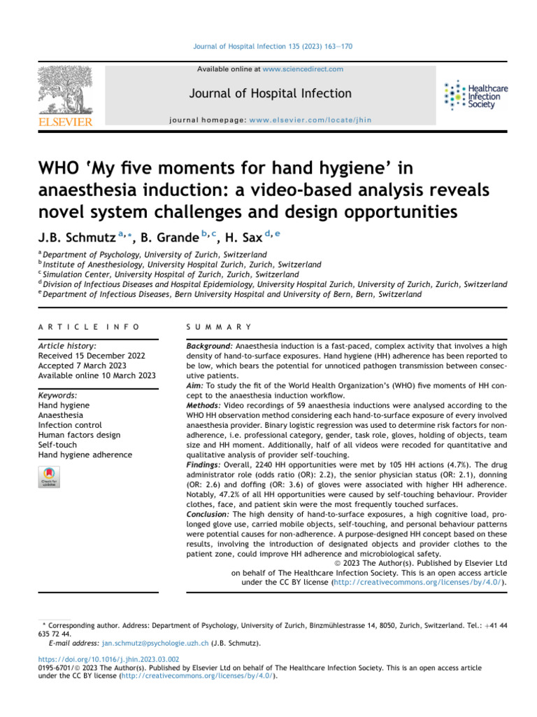 WHO-‘My-five-moments-for-hand-hygieneȁ | PDF | Anesthesia | Infection