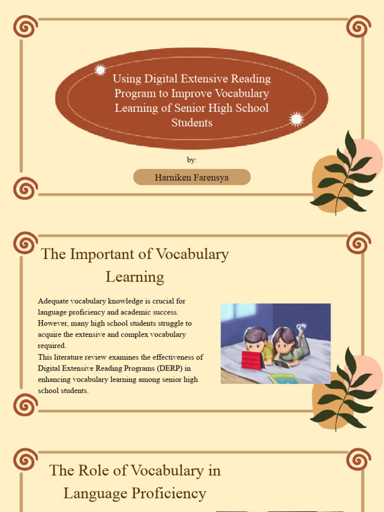 Using Digital Extensive Reading Program To Improve Vocabulary Learning of Senior High School ...