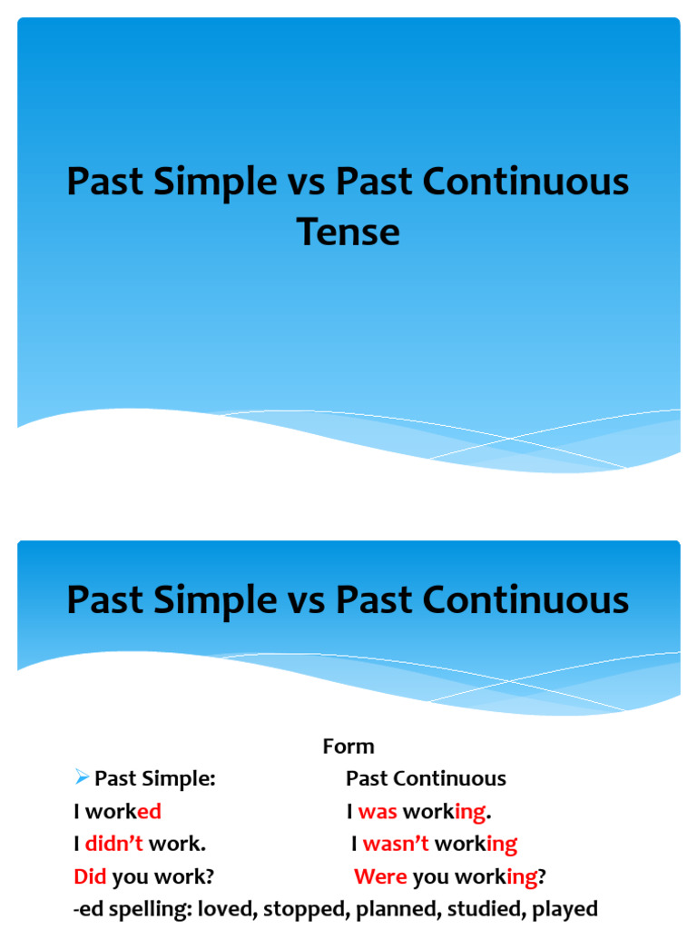 Past Simple Vs Past Continuous | PDF
