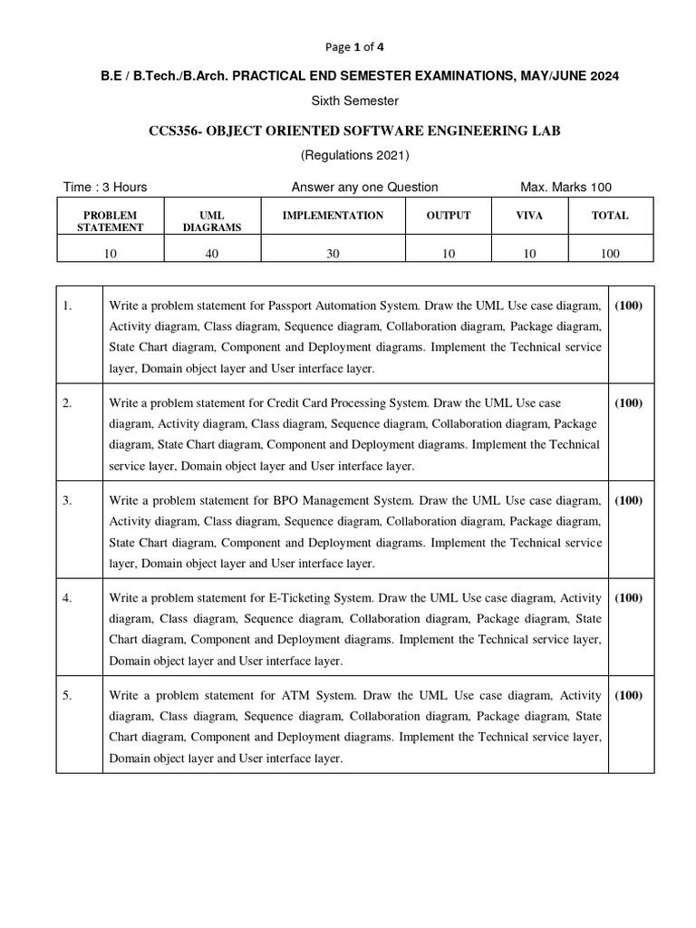 Set 2 Oose | PDF | Use Case | Unified Modeling Language