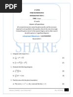 O Level Math Syllabus 2024 Breakdown | PDF | Triangle | Matrix ...