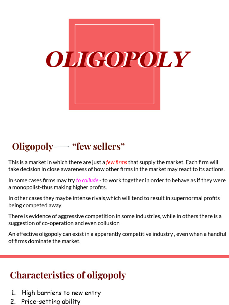 OLIGOPOLY | Download Free PDF | Oligopoly | Financial Markets