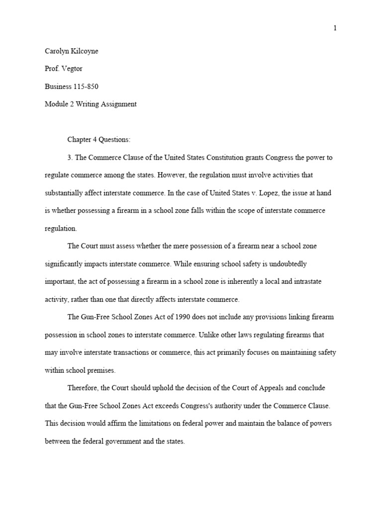 Business Law Module 2 Writing Assignment | PDF | Commerce Clause | Taxes