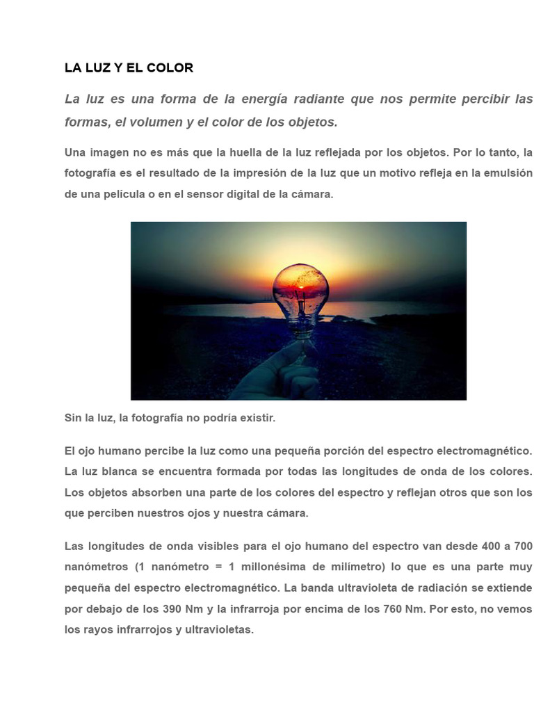 (1.2.5) La Luz y El Color | PDF | Color | Reflexión (Física)