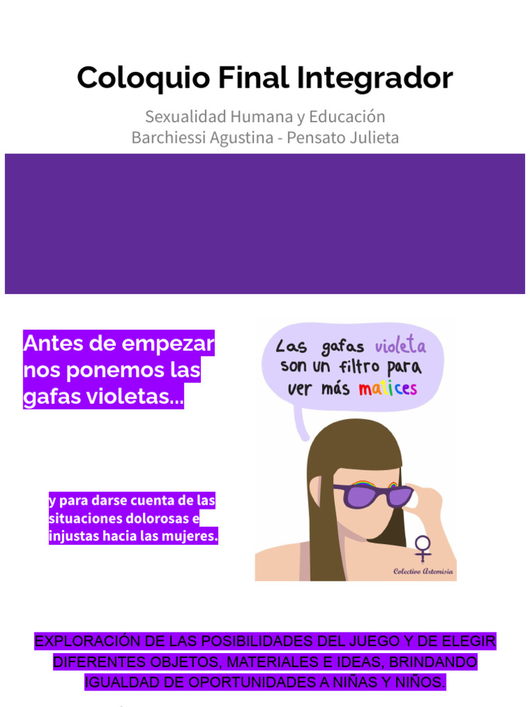 Coloquio Final Integrador | PDF | Género | Estudios de género