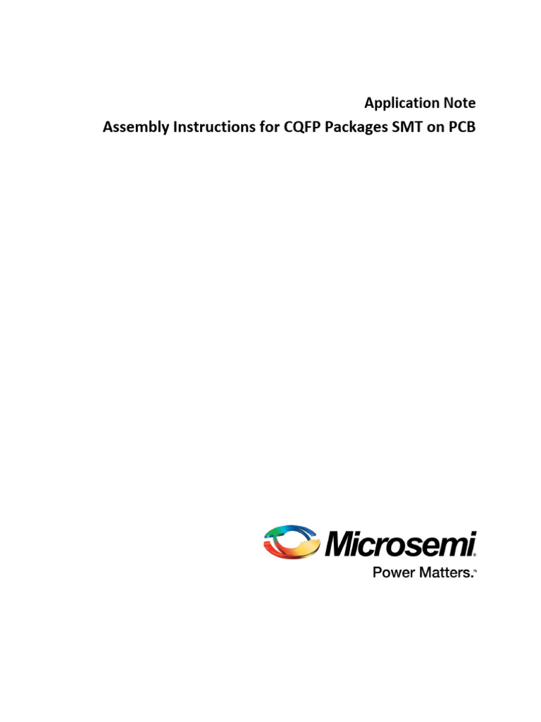 Microsemi Assembly Instructions For CQFP Packages SMT On PCB Application... | PDF | Printed ...