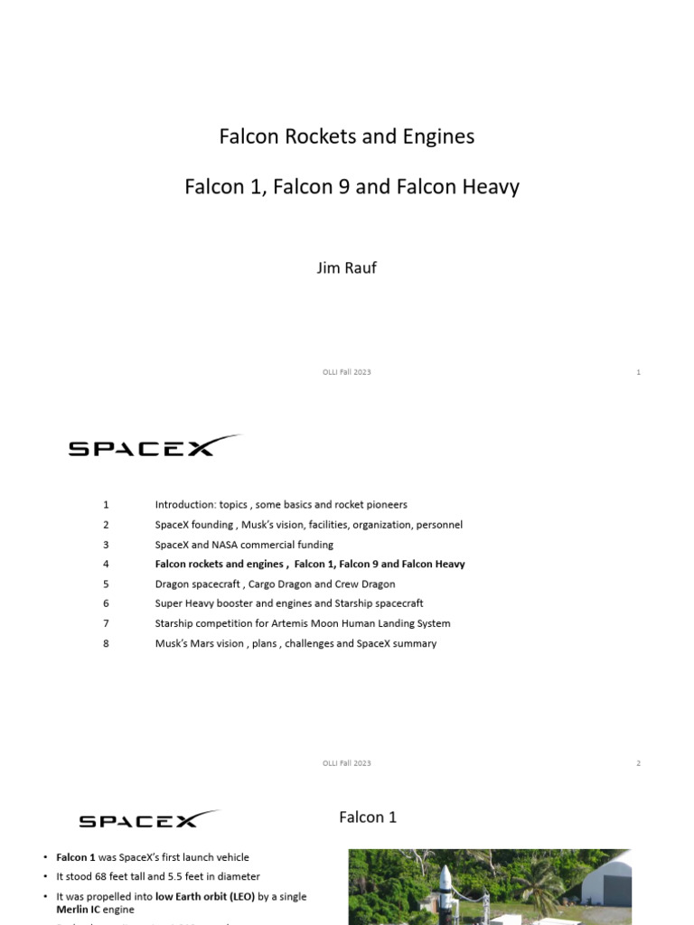SpaceX 4 Falcon Rockets and Engines | PDF | Falcon 9 | Space X