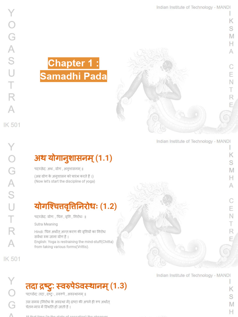 Chapter 1 _ Samadhi Pada (1).Pptx (4) | PDF