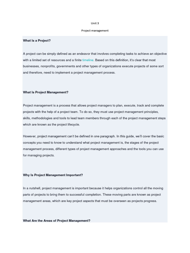Unit 3 | PDF | Project Management | Real Estate Appraisal