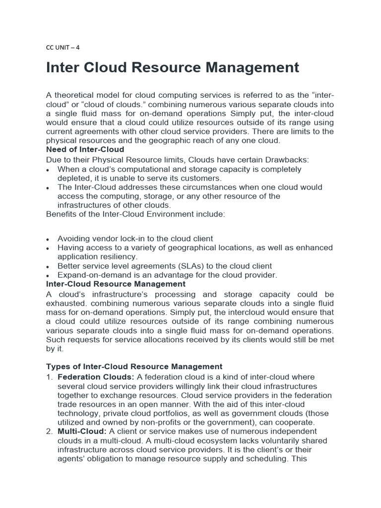 CC Unit - 4 | PDF | Cloud Computing | Virtual Machine