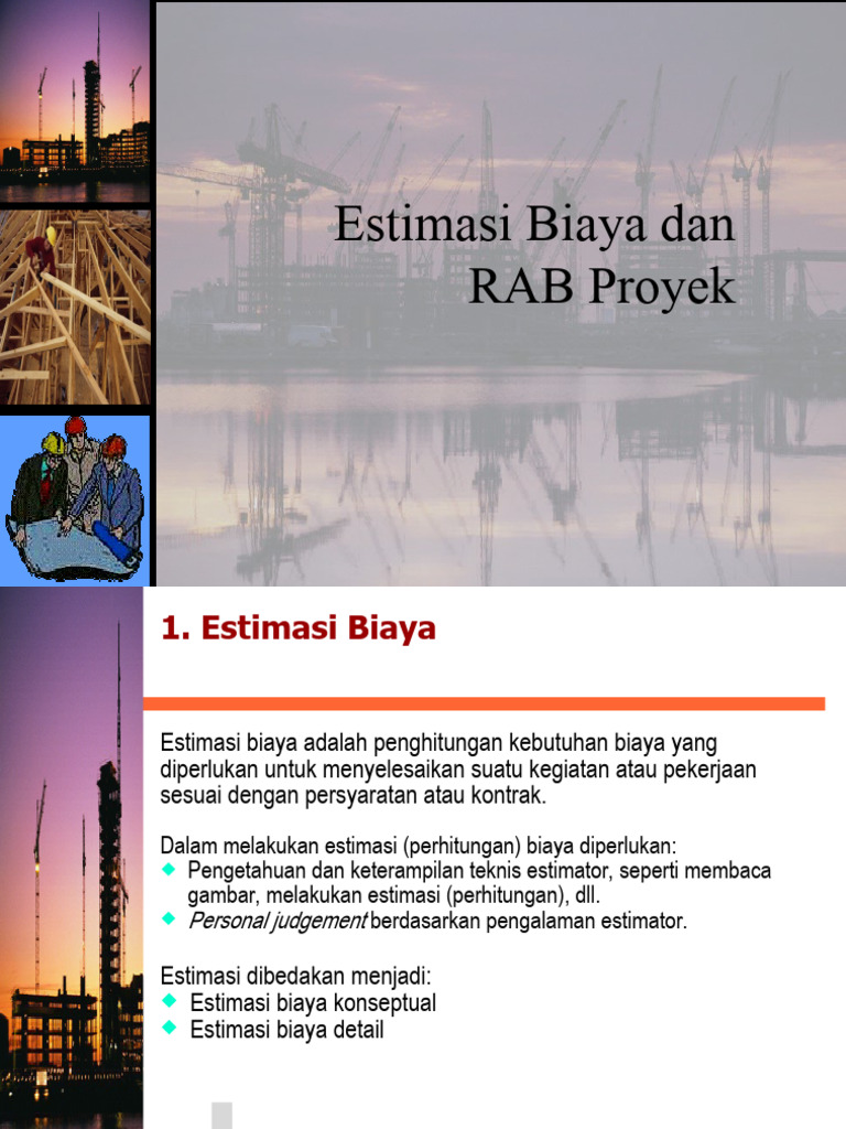 Estimasi Biaya dan RAB Proyek Konstruksi | PDF | Komputer