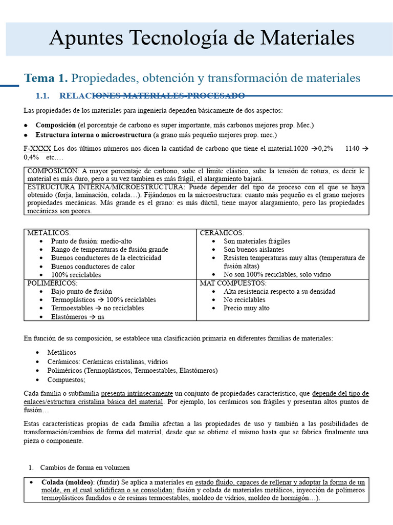 Propiedades y Procesado de Materiales | PDF | Fractura | Fatiga (material)