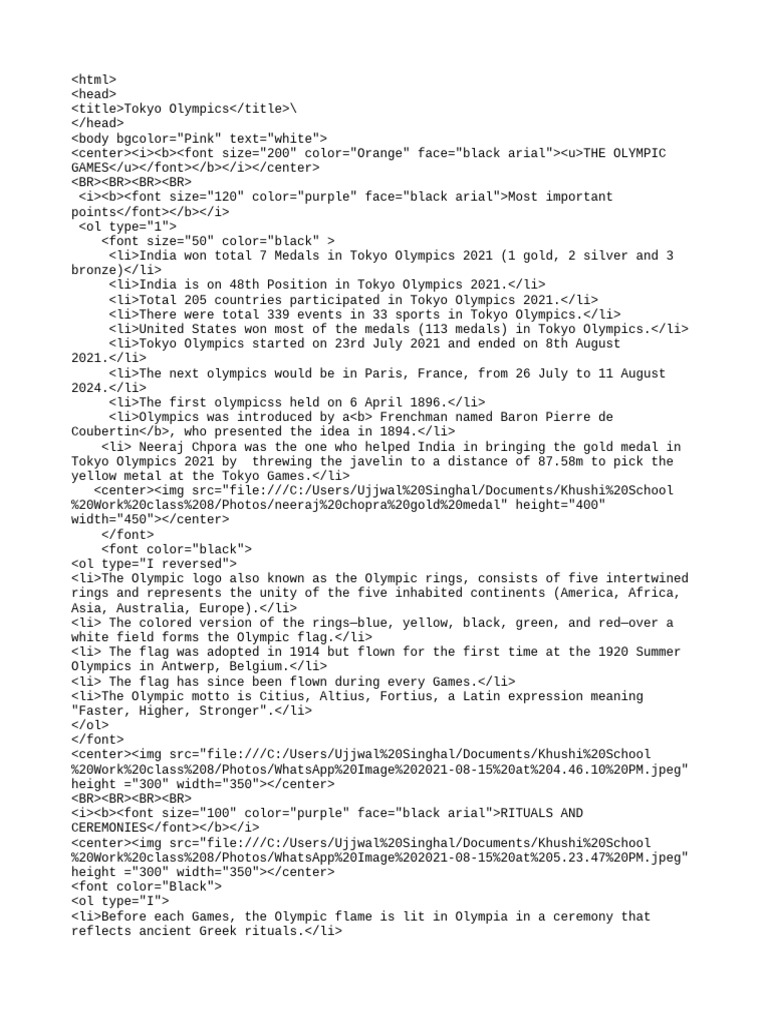 Coding of Tokyo Olympics | PDF | Olympic Games | Multi Sport Events