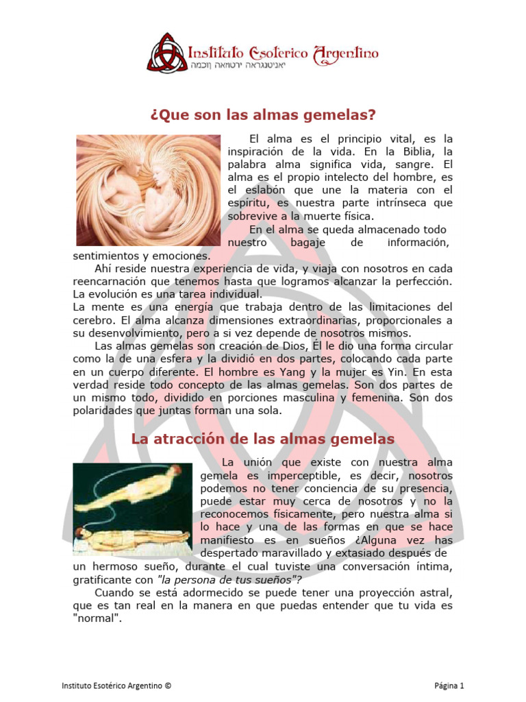 Almas Gemelas: Conexión y Reconocimiento | PDF | Amor