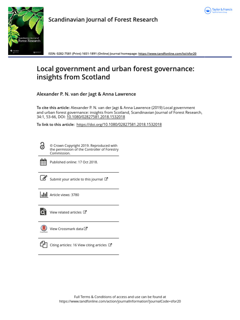 Urban Forest Governance in Scotland | PDF | Forestry